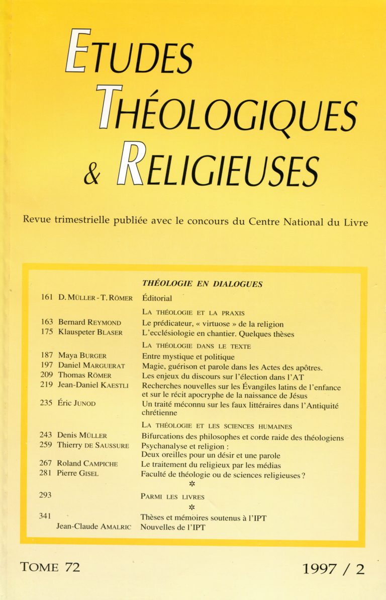 La théologie et les sciences humaines – Bifurcations des philosophes et ...